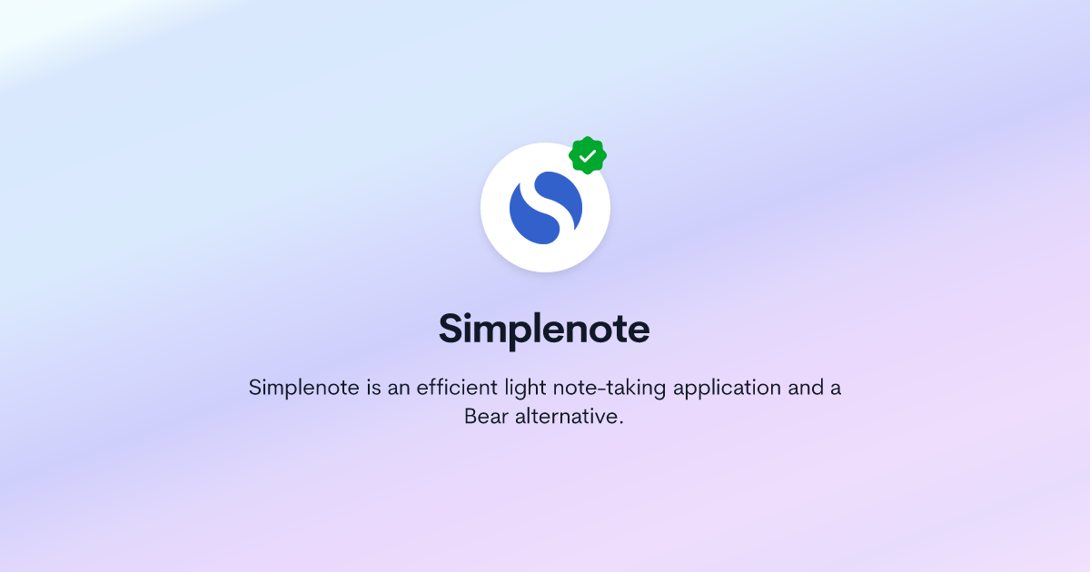 Simplenote: Top Features, Pricing, Details & User Reviews